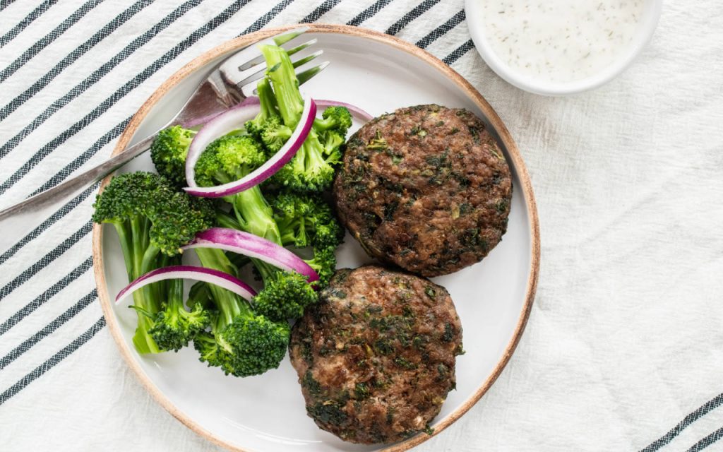 Keto Broccoli Burger - [GF, Low WW points, Whole30, DF] - BurgerFit