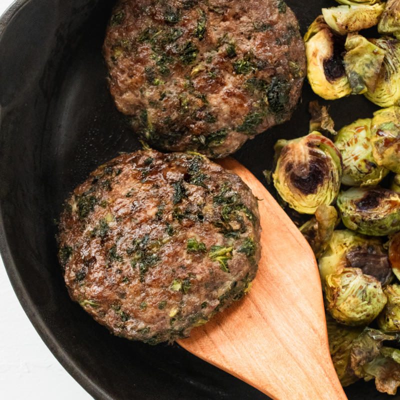 Paleo Brussels Sprouts & Raisin Burger - [GF, DF, Whole30] - BurgerFit