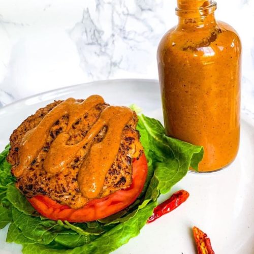 Gluten-free Firecracker Burger - [Paleo, DF, Whole30] - BurgerFit Friday