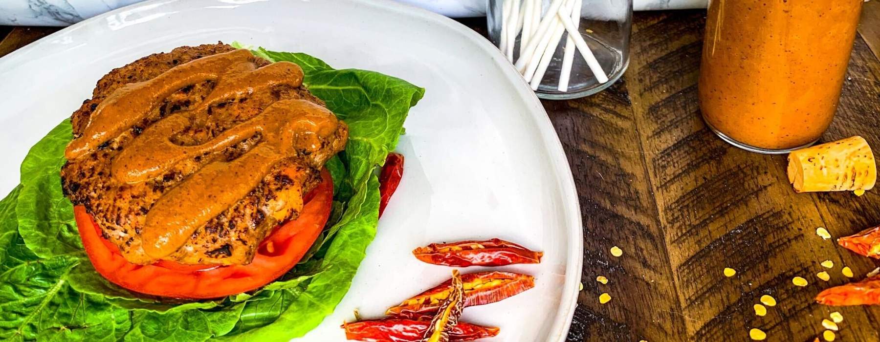 Gluten-free Firecracker Burger - [Paleo, DF, Whole30] - BurgerFit Friday